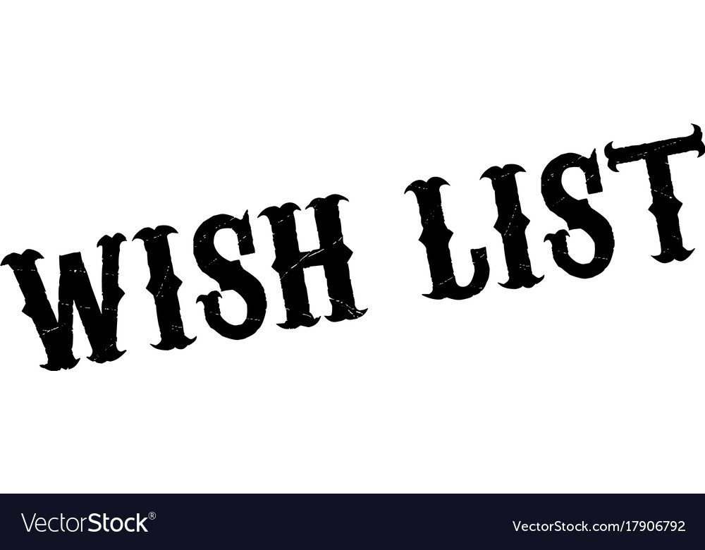 Wish list rubber stamp Royalty Free Vector Image