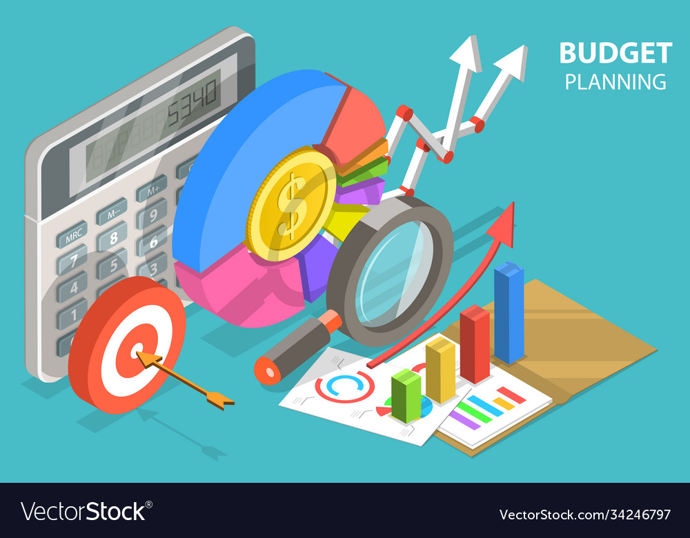 3d isometric flat conceptual Royalty Free Vector Image