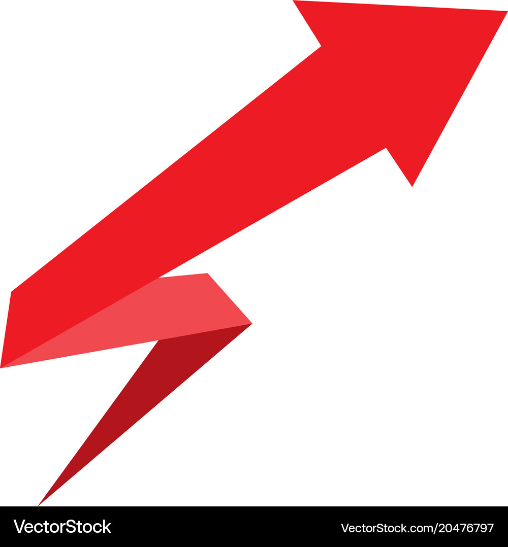 Arrow design for infographics red on white Vector Image