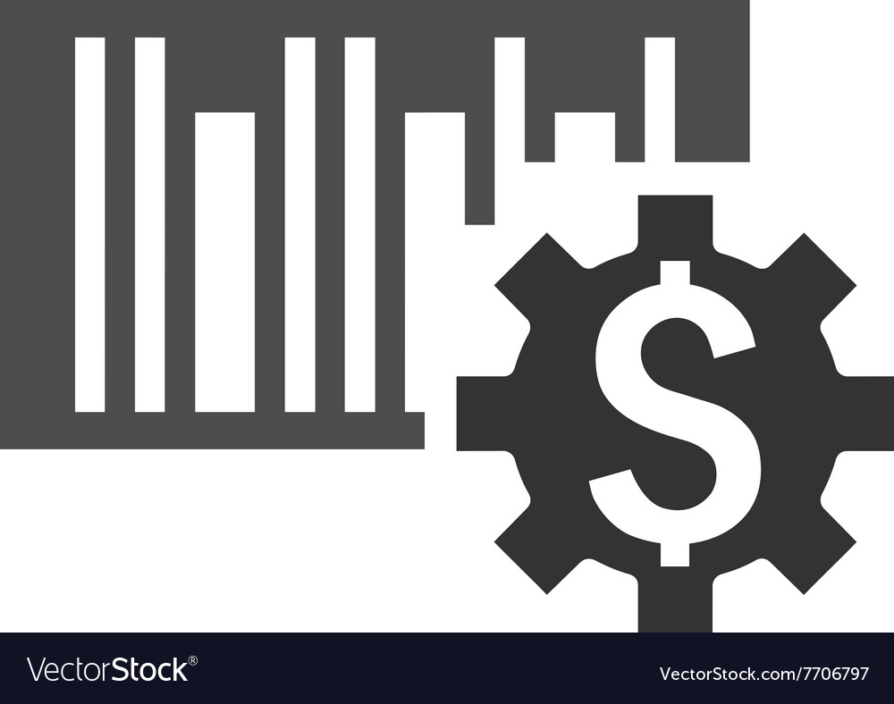 Barcode price setup flat icon Royalty Free Vector Image