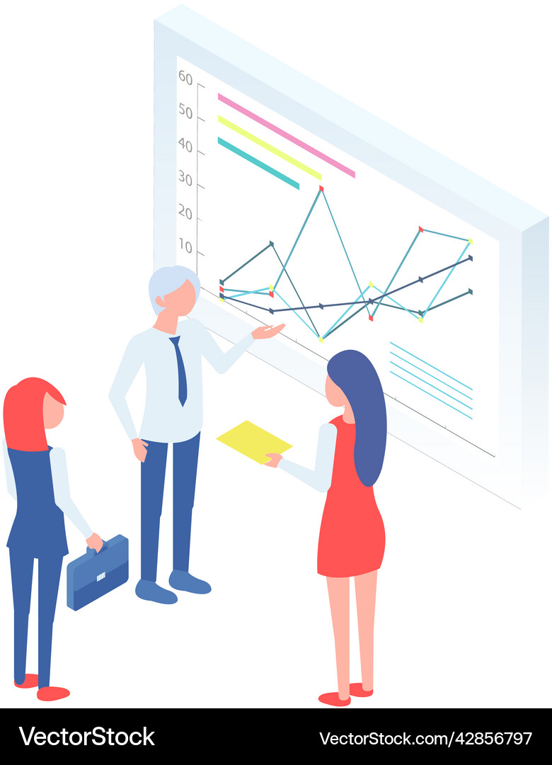 Business people communicating in office discuss Vector Image
