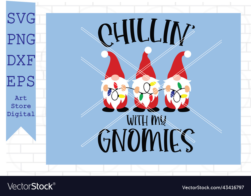 Chillin with my gnomies 7 Royalty Free Vector Image