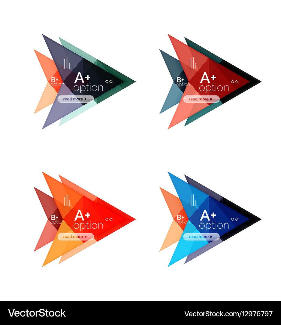 Colorful arrow option infographics Royalty Free Vector Image