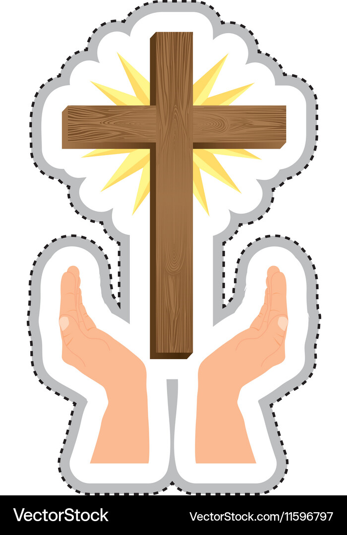 Crucifix christian or catholic icon image Vector Image