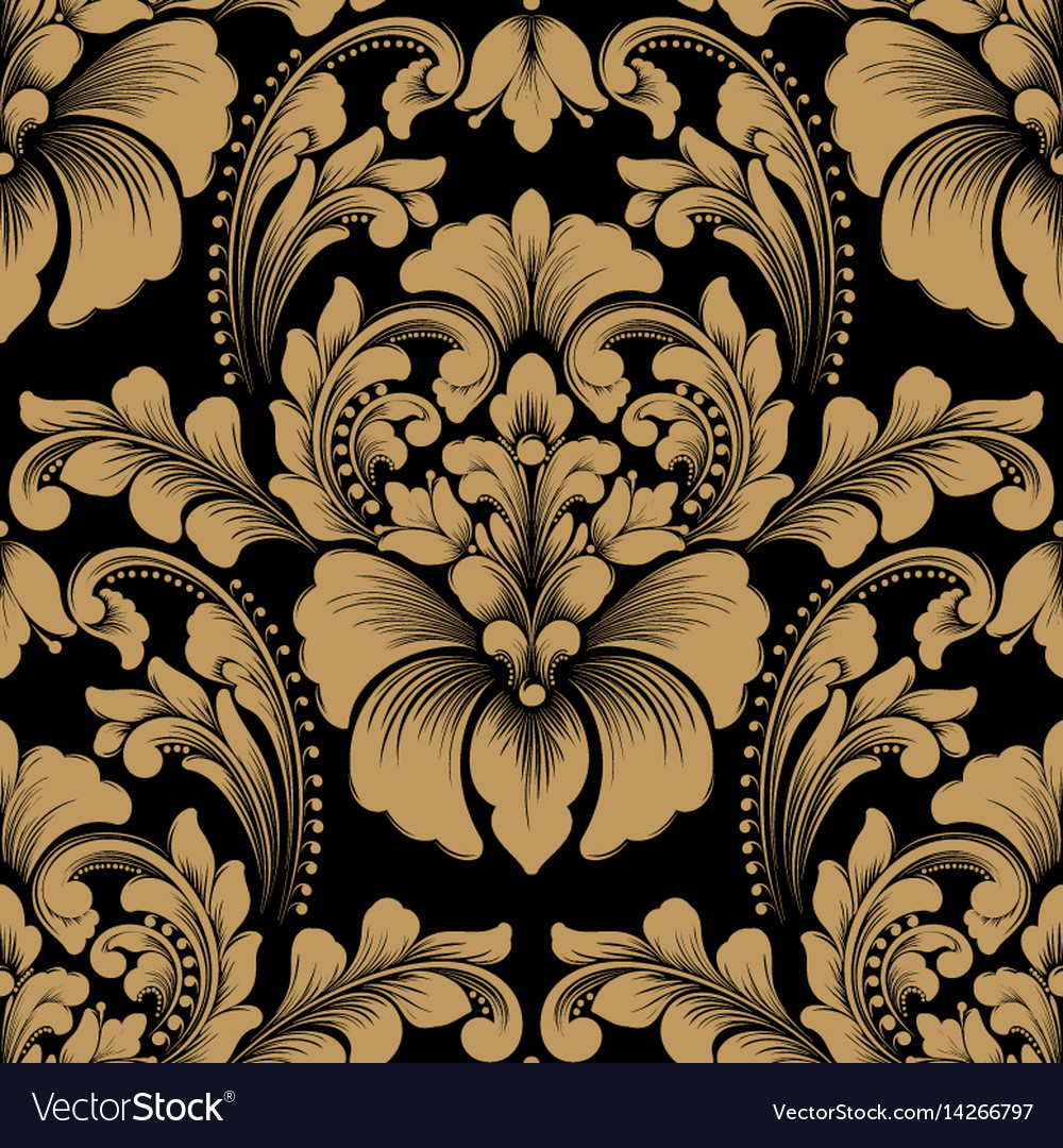 Damask seamless pattern element classical luxury Vector Image