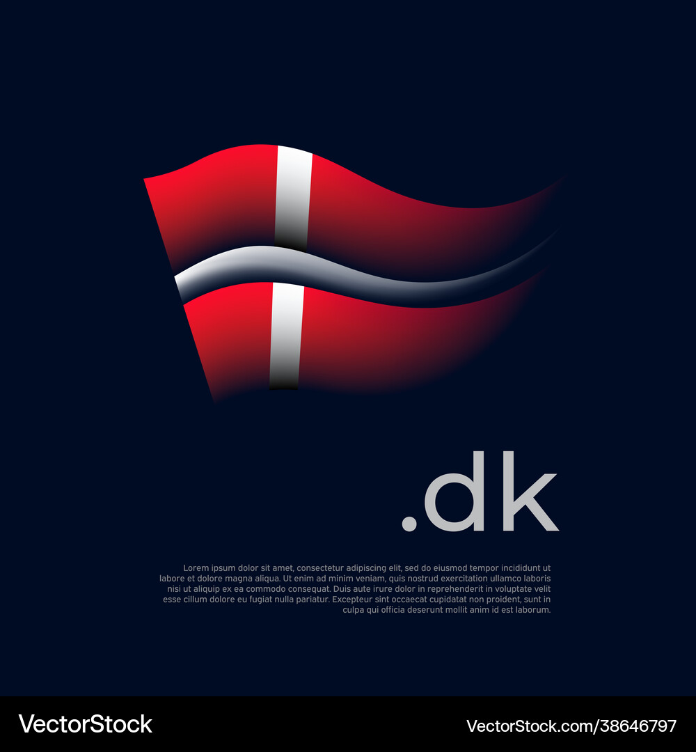 Denmark flag stripes colors danish Royalty Free Vector Image