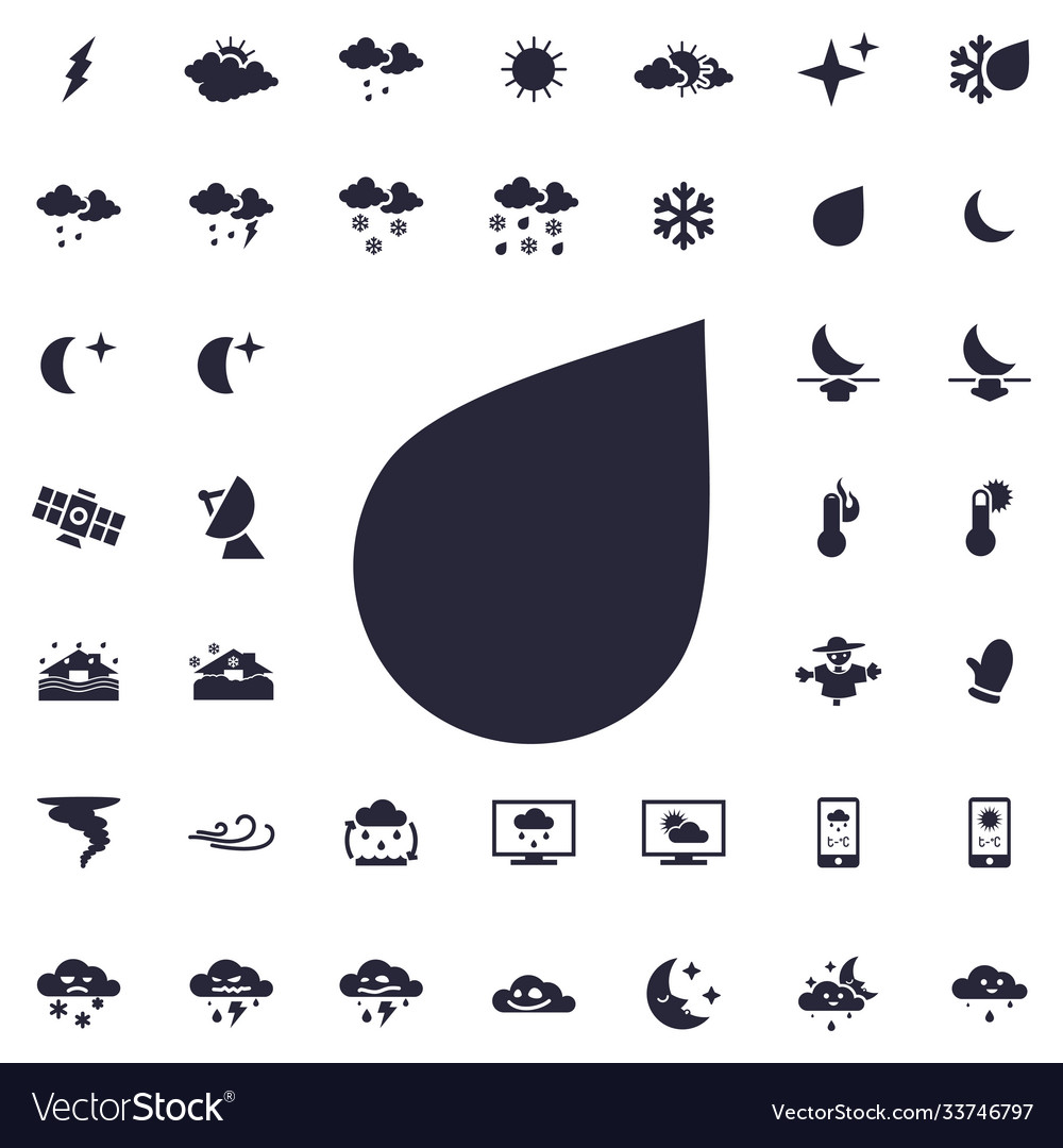 Drop icon Royalty Free Vector Image - VectorStock