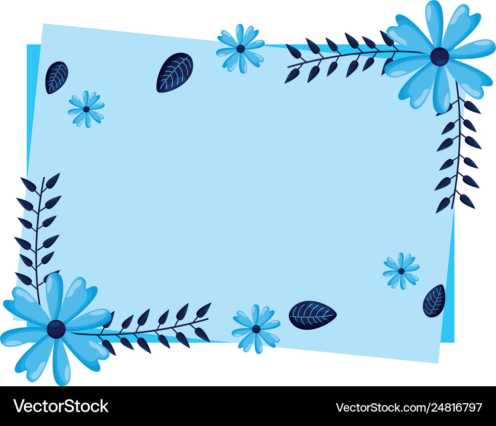 Flowers badge decoration Royalty Free Vector Image