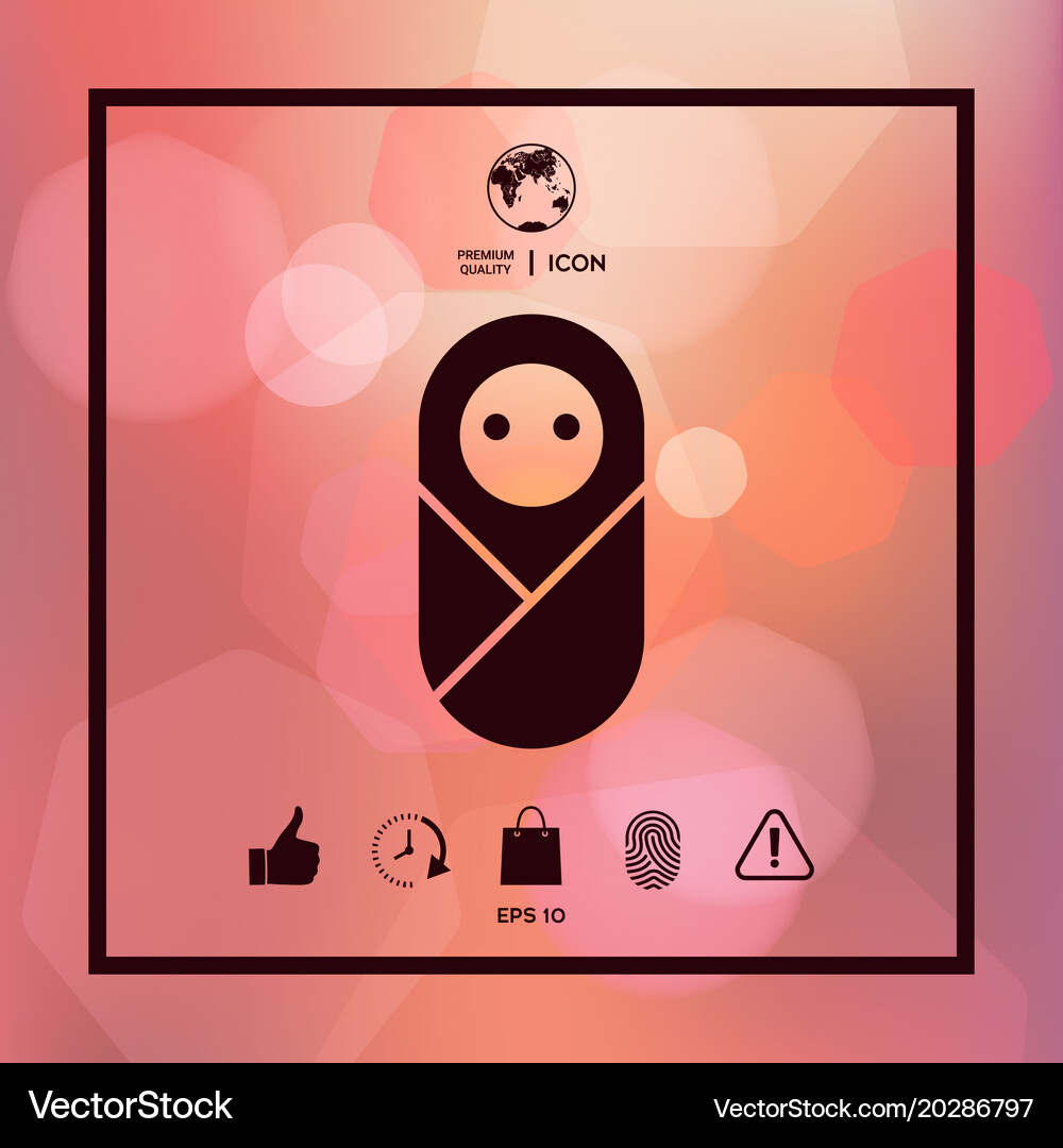 Infant neonate newborn icon Royalty Free Vector Image