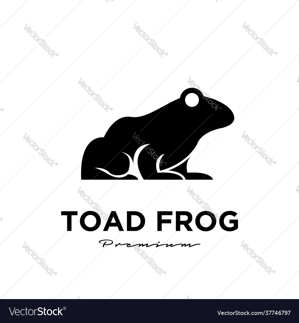 Simple toad frog logo concept Royalty Free Vector Image