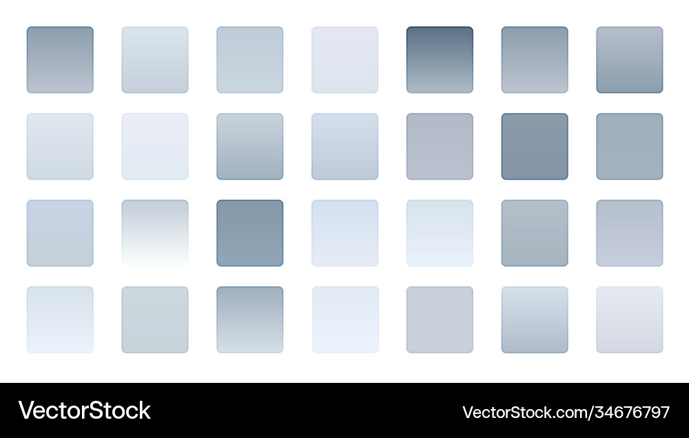 Subtle gray gradients swatches big collection Vector Image