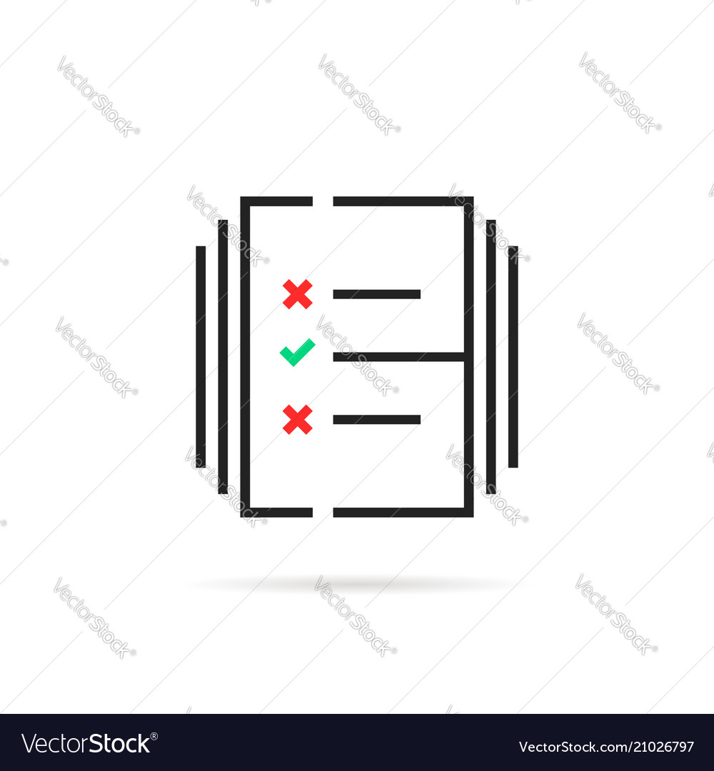 Thin line document management logo Royalty Free Vector Image