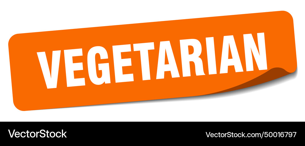 Vegetarian sticker vegetarian label Royalty Free Vector
