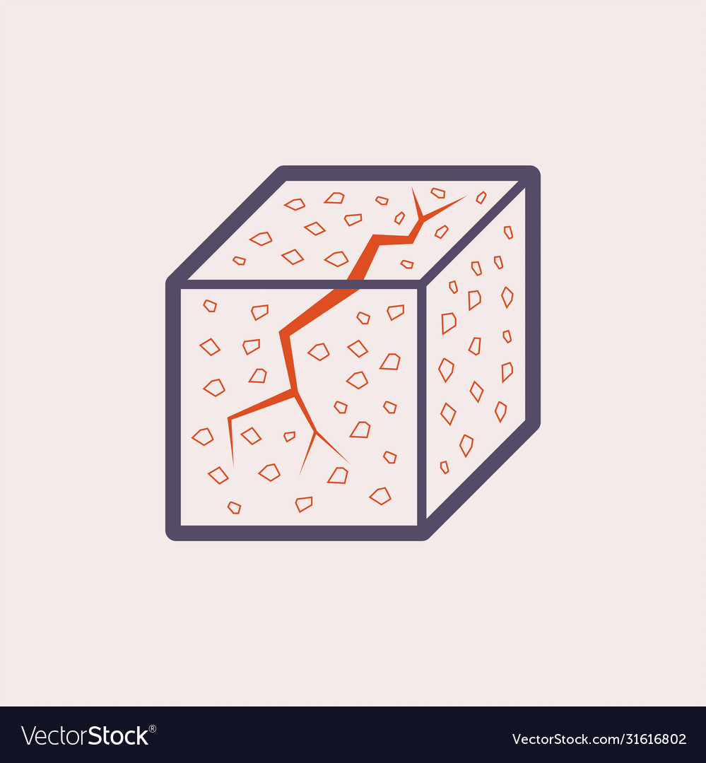 Concrete testing icon Royalty Free Vector Image
