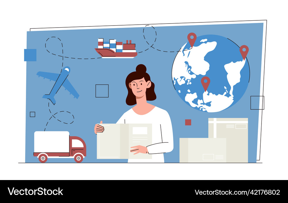 Efficient transportation concept Royalty Free Vector Image