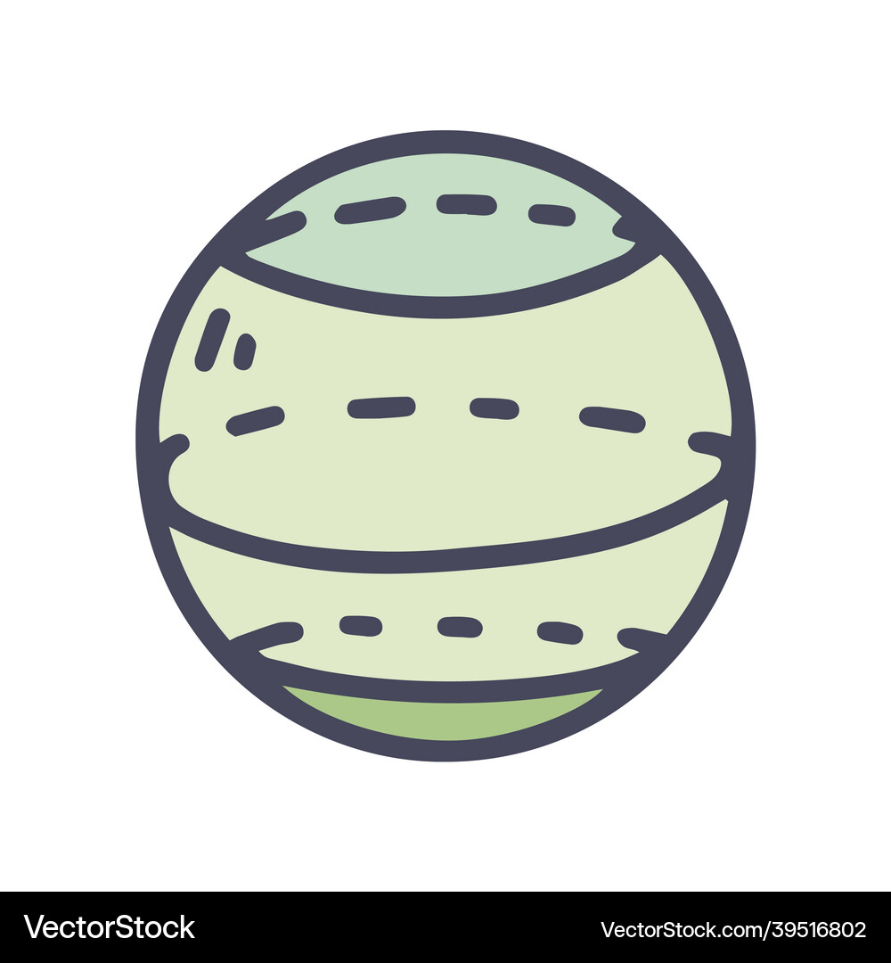 Geometric sphere color doodle simple icon Vector Image