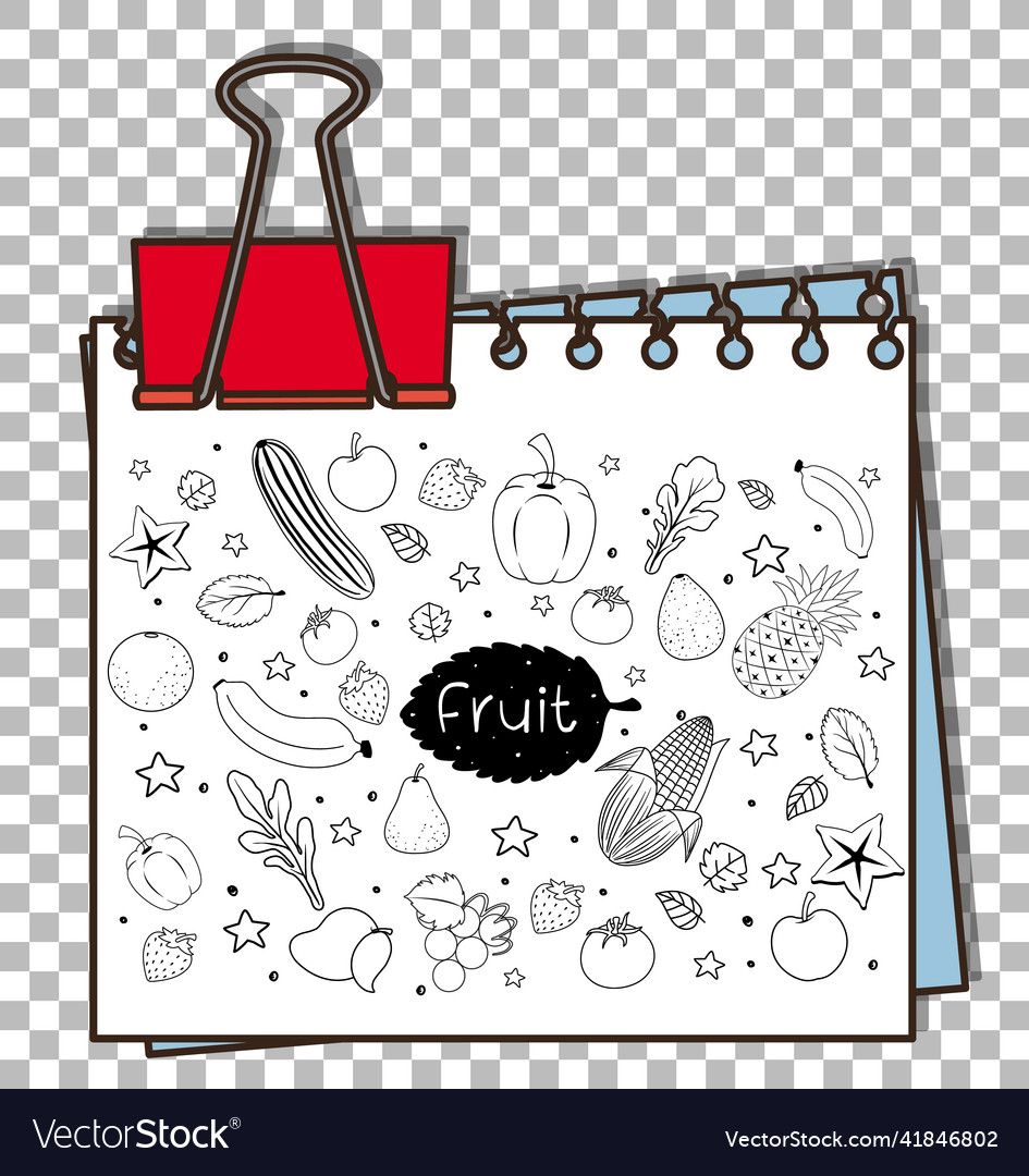 Hand drawn doodle of fruits Royalty Free Vector Image