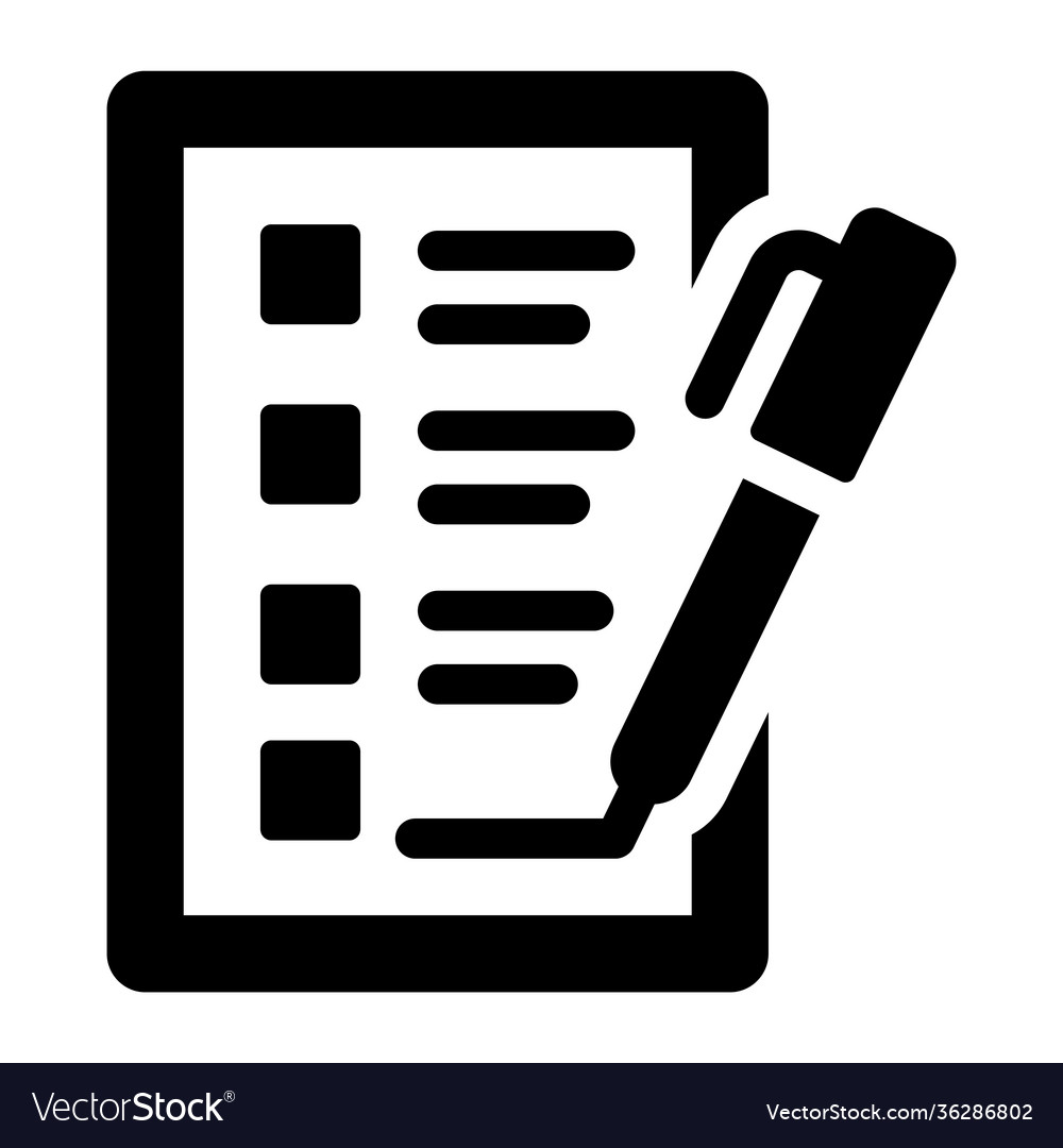 Inspection list Royalty Free Vector Image - VectorStock