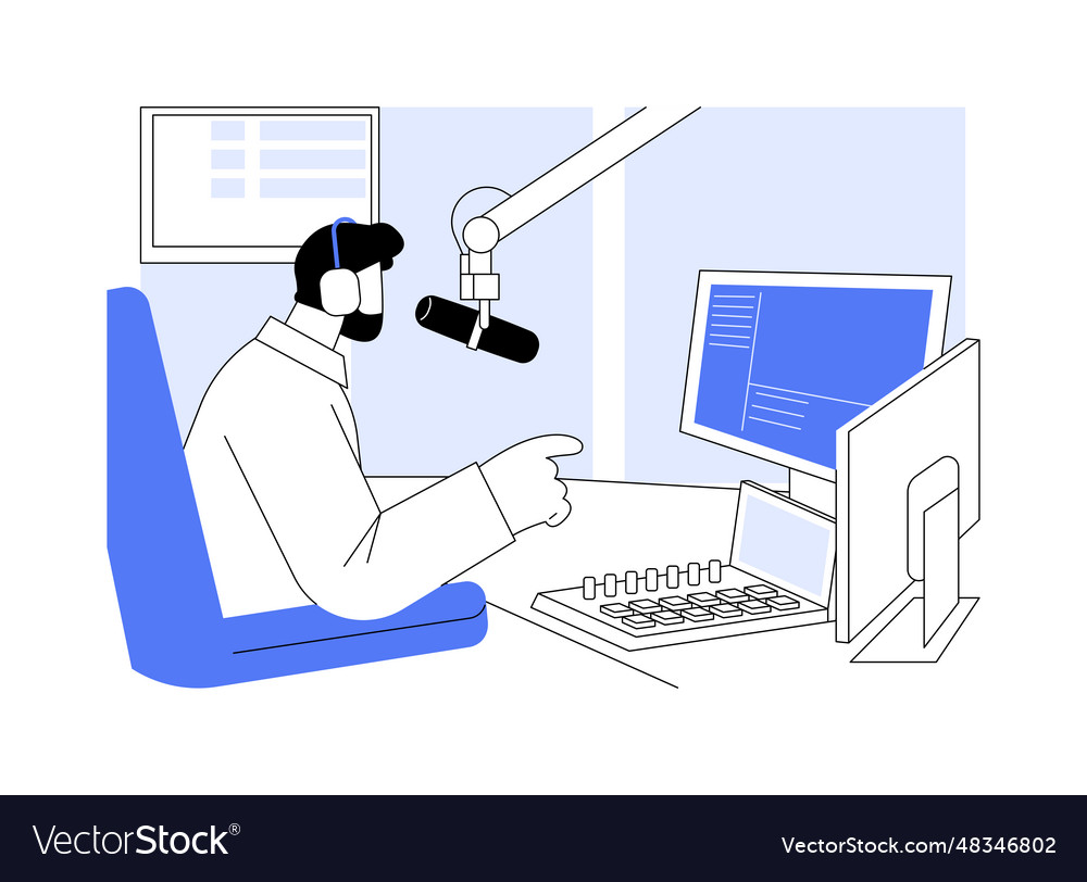 Ip broadcasting abstract concept Royalty Free Vector Image