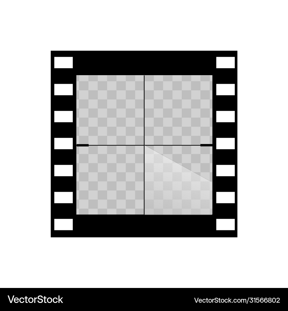 Old transparent film movie countdown frame Vector Image