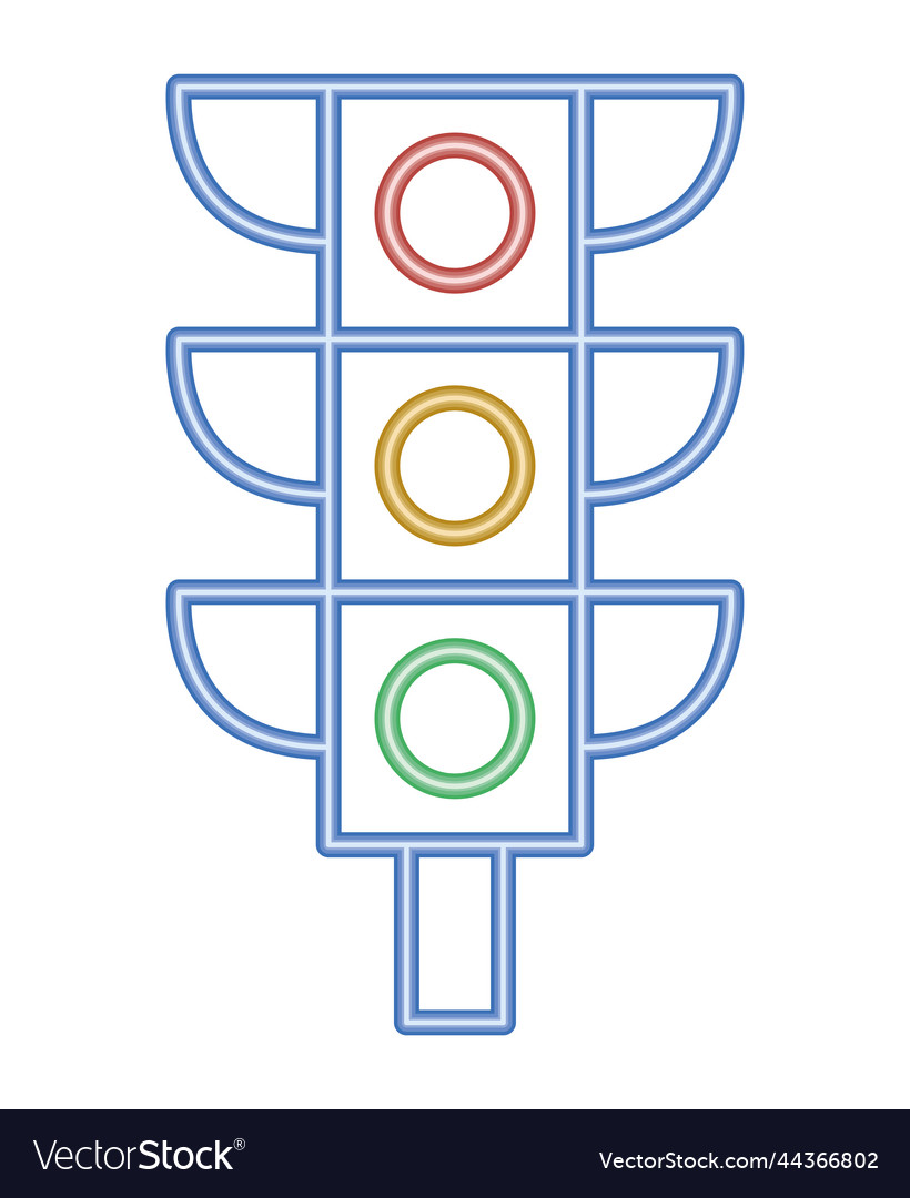 Semaphore traffic light Royalty Free Vector Image