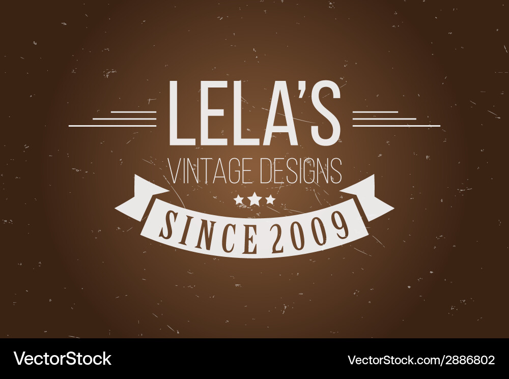 Vintage retro insignia stamp label badge Vector Image