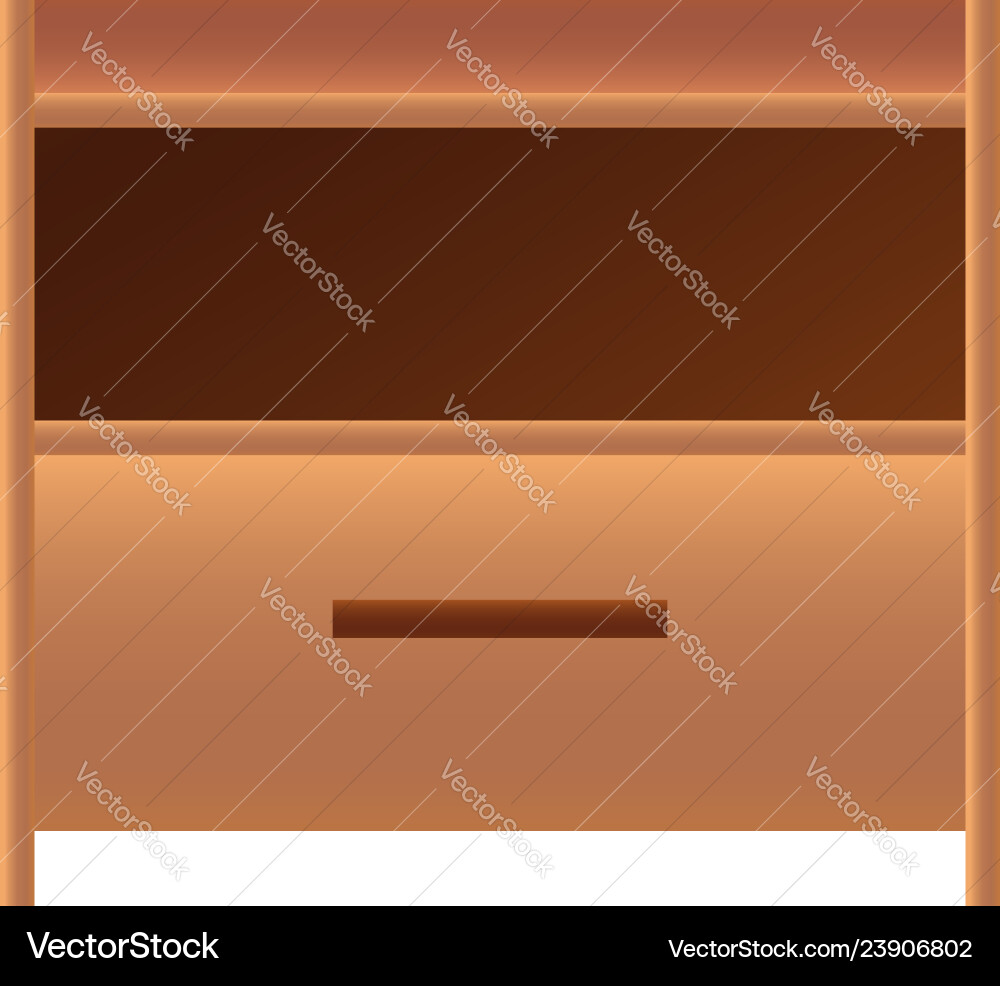 Wood nightstand icon cartoon style Royalty Free Vector Image