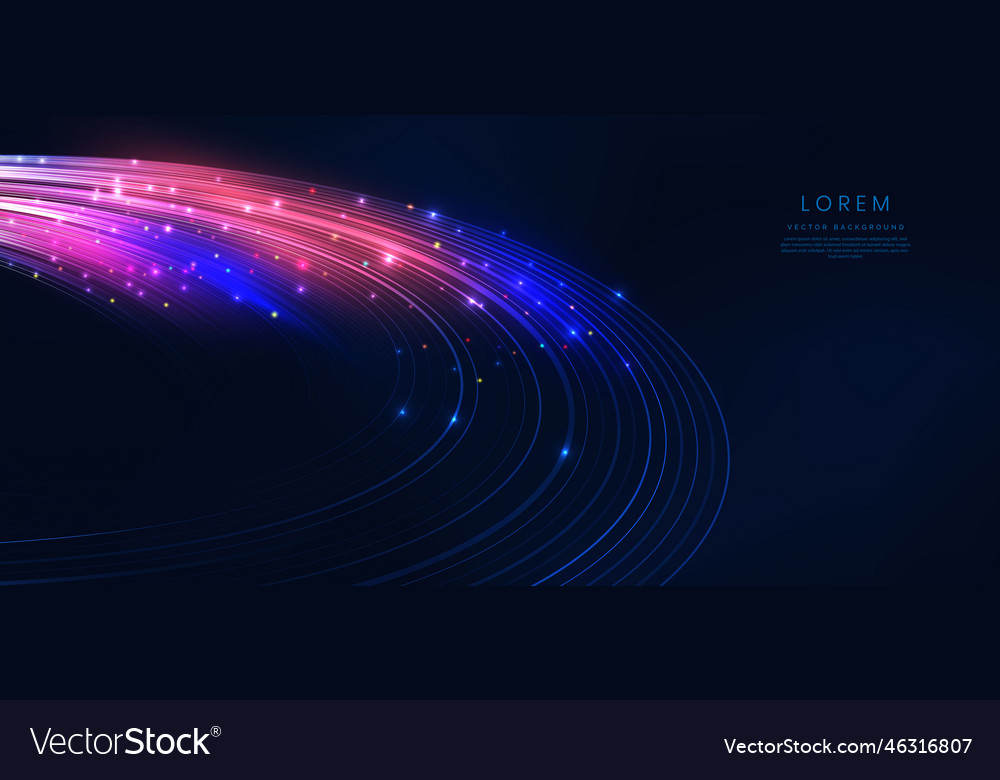 Abstract Technology Futuristic Glowing Blue Vector Image 