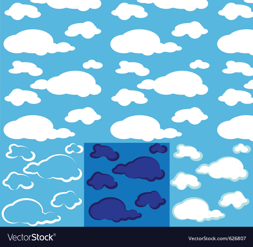 Clouds seamless Royalty Free Vector Image - VectorStock