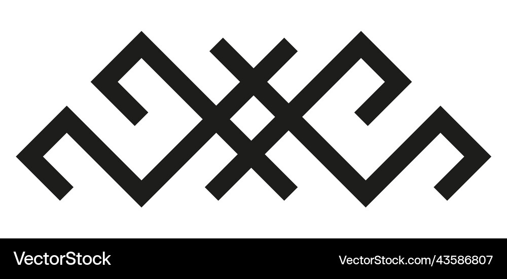 Simple logo template old baltic sign folk symbol Vector Image