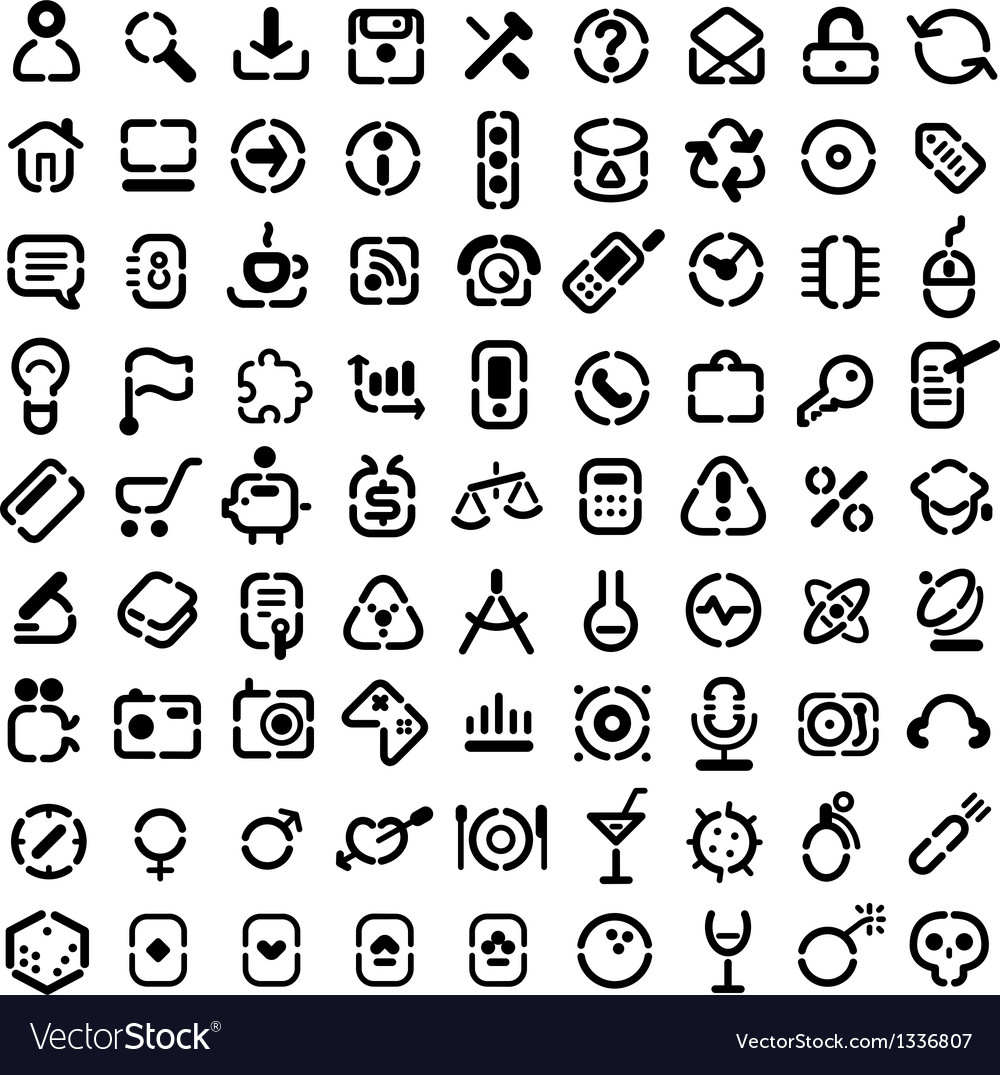 Stencil icons Royalty Free Vector Image - VectorStock Stencil icons Royalty Free Vector Image - VectorStock