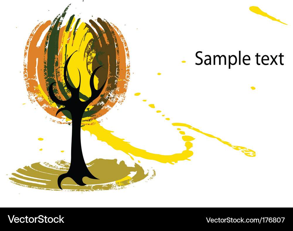 Tree painting Royalty Free Vector Image - VectorStock