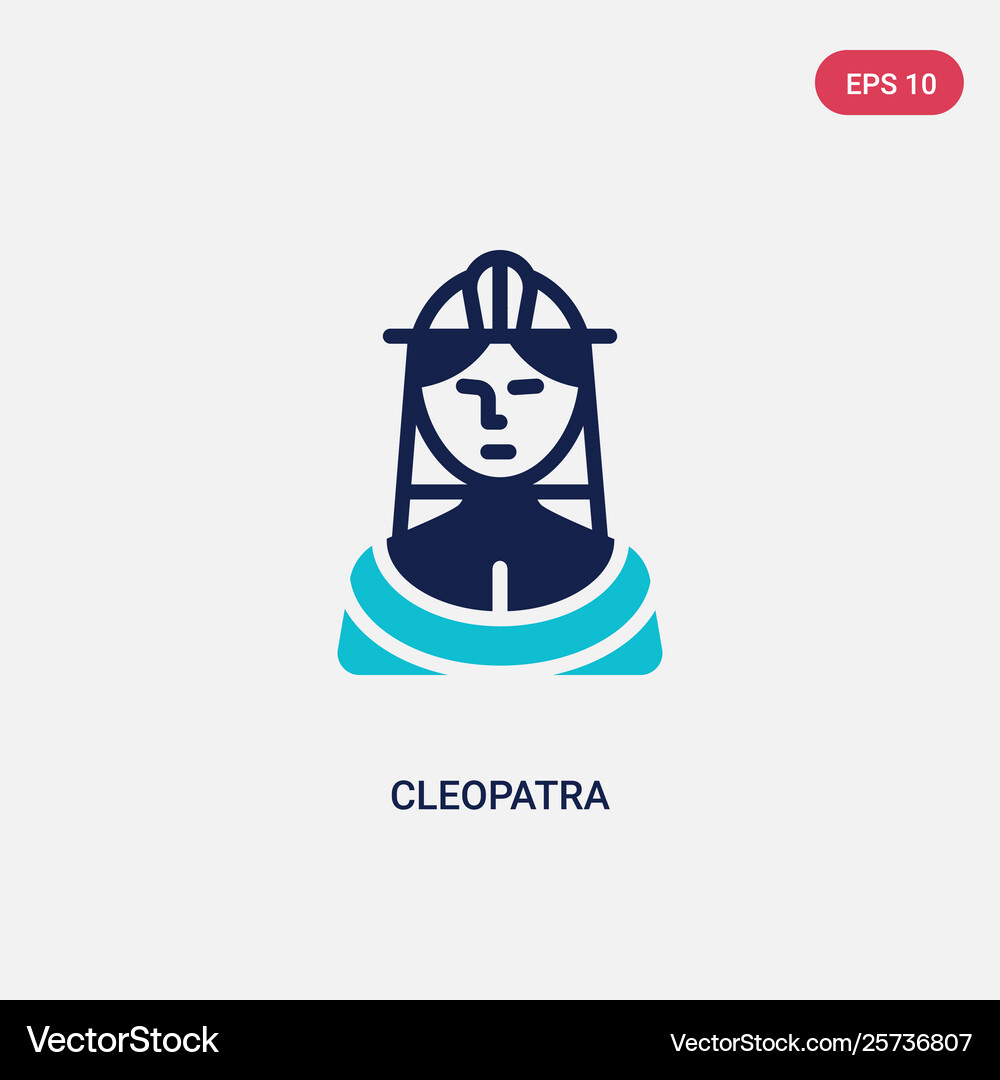 Two color cleopatra icon from desert concept Vector Image