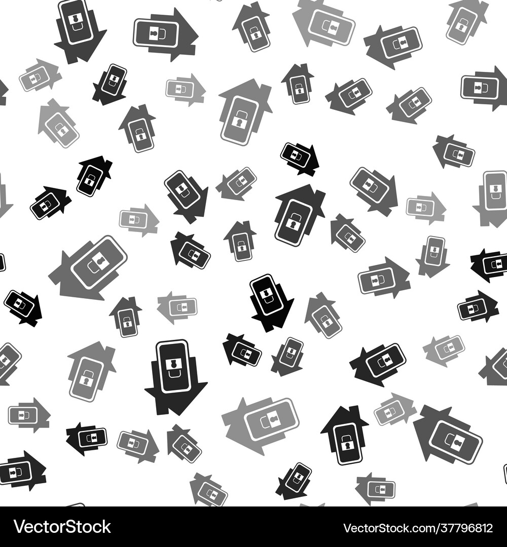 Black mobile phone with smart home icon isolated Vector Image
