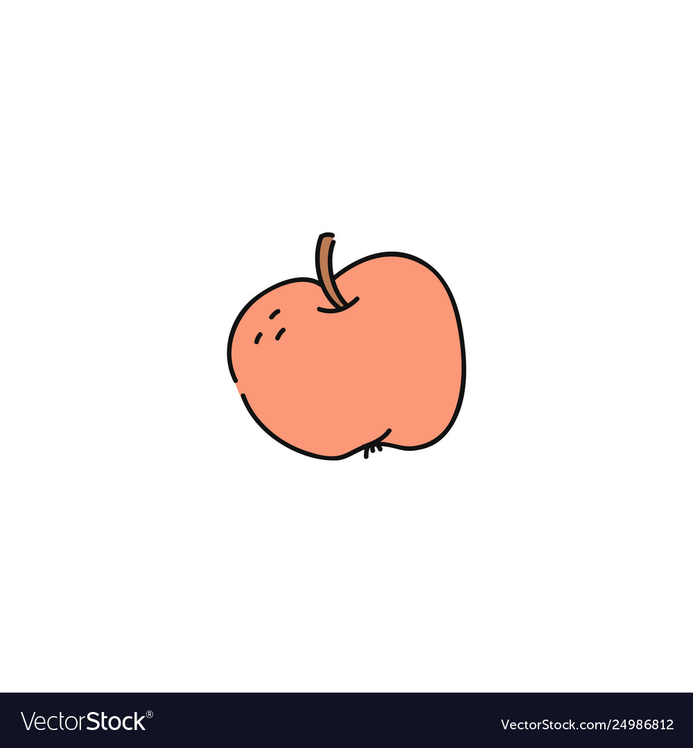 Fresh apple icon isolated on white background Vector Image