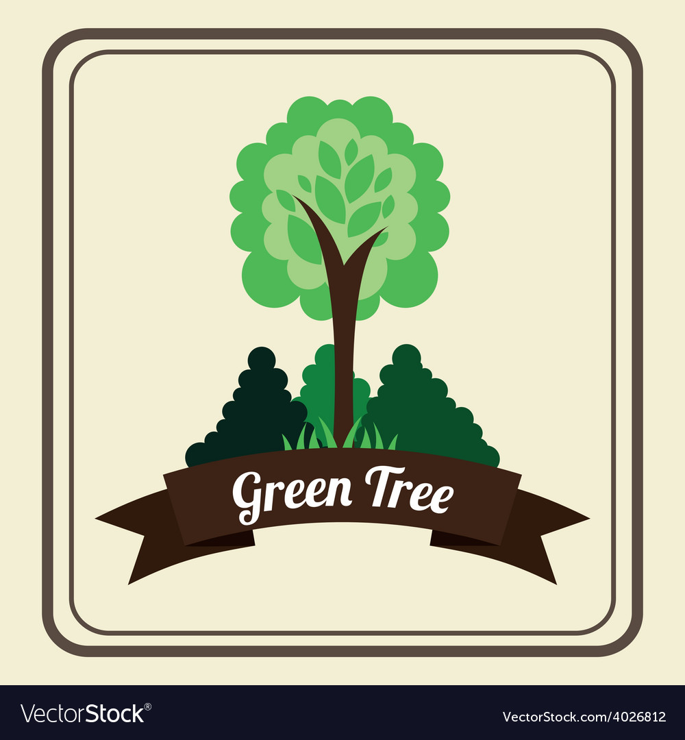 Green tree design Royalty Free Vector Image - VectorStock