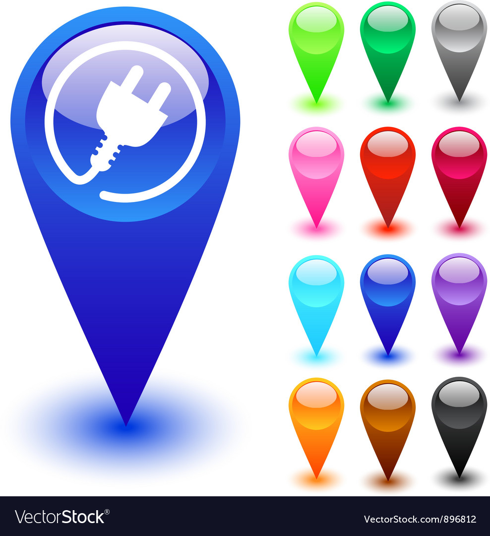 Power plug button Royalty Free Vector Image - VectorStock