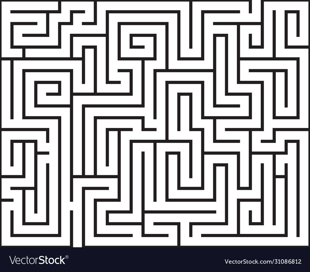 Rectangle maze isolated Royalty Free Vector Image