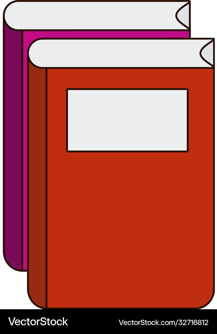 School education book learn literature line Vector Image