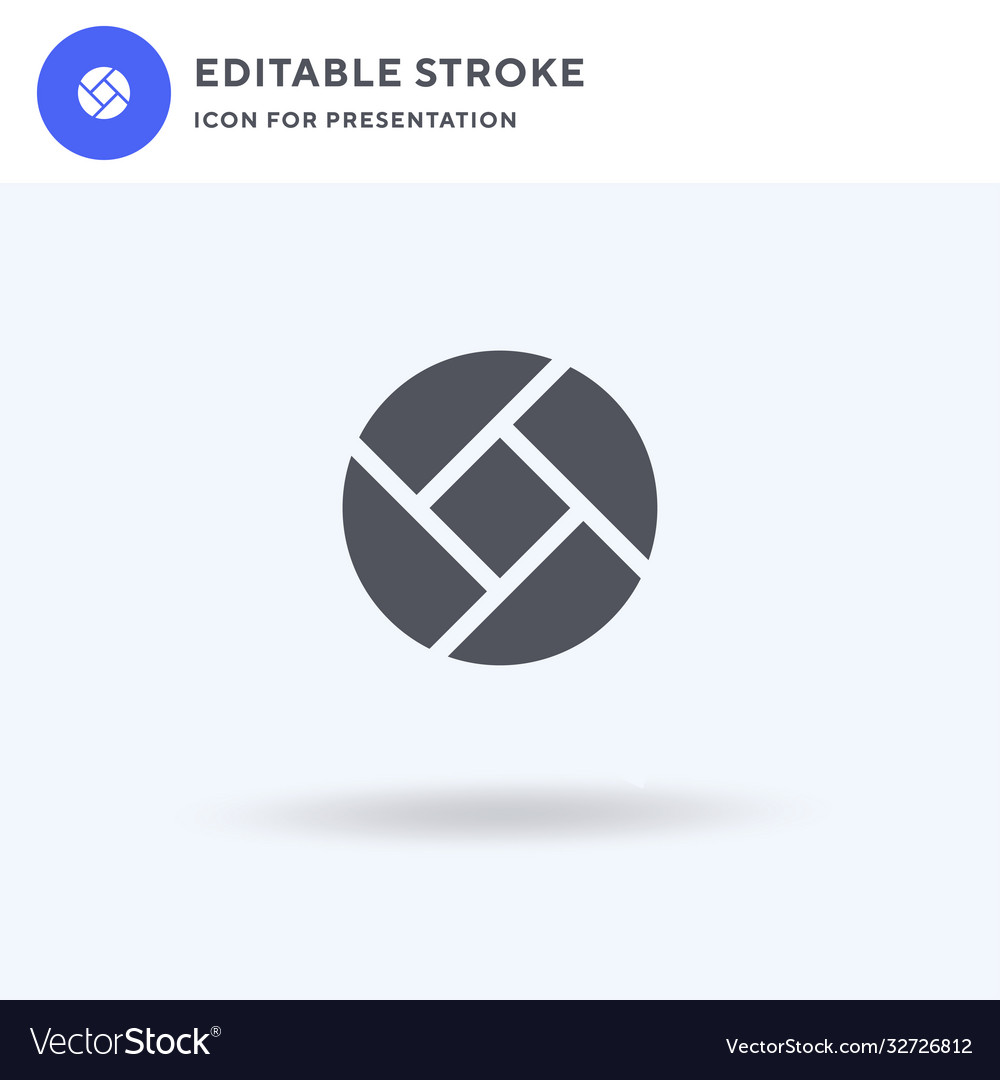 Shutter icon filled flat sign solid Royalty Free Vector