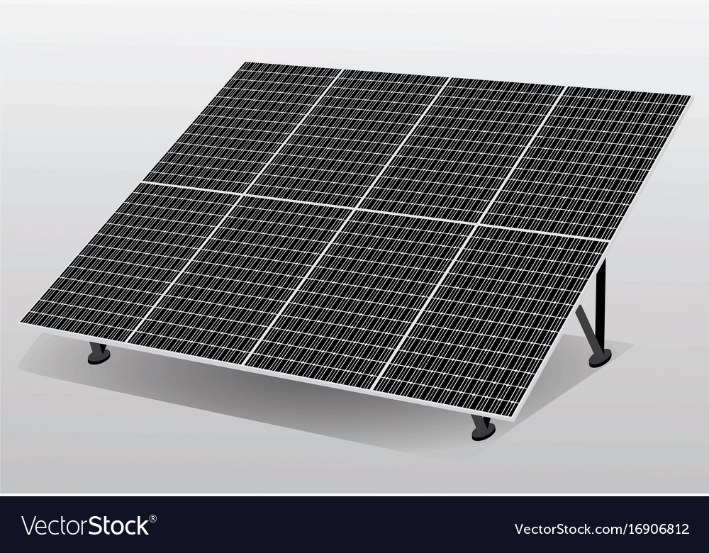 Solar cells panel Royalty Free Vector Image - VectorStock