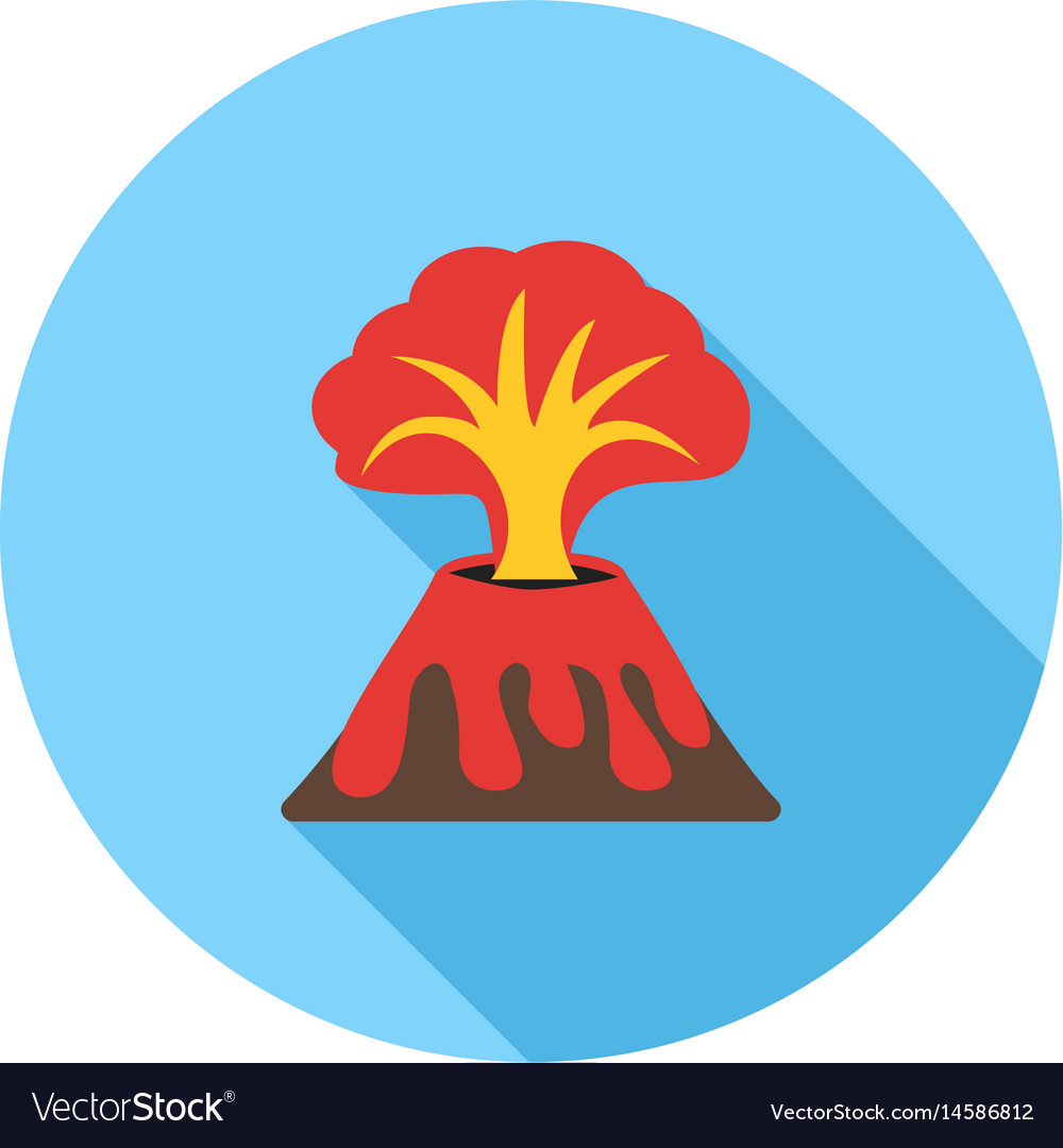 Volcano erupting Royalty Free Vector Image - VectorStock