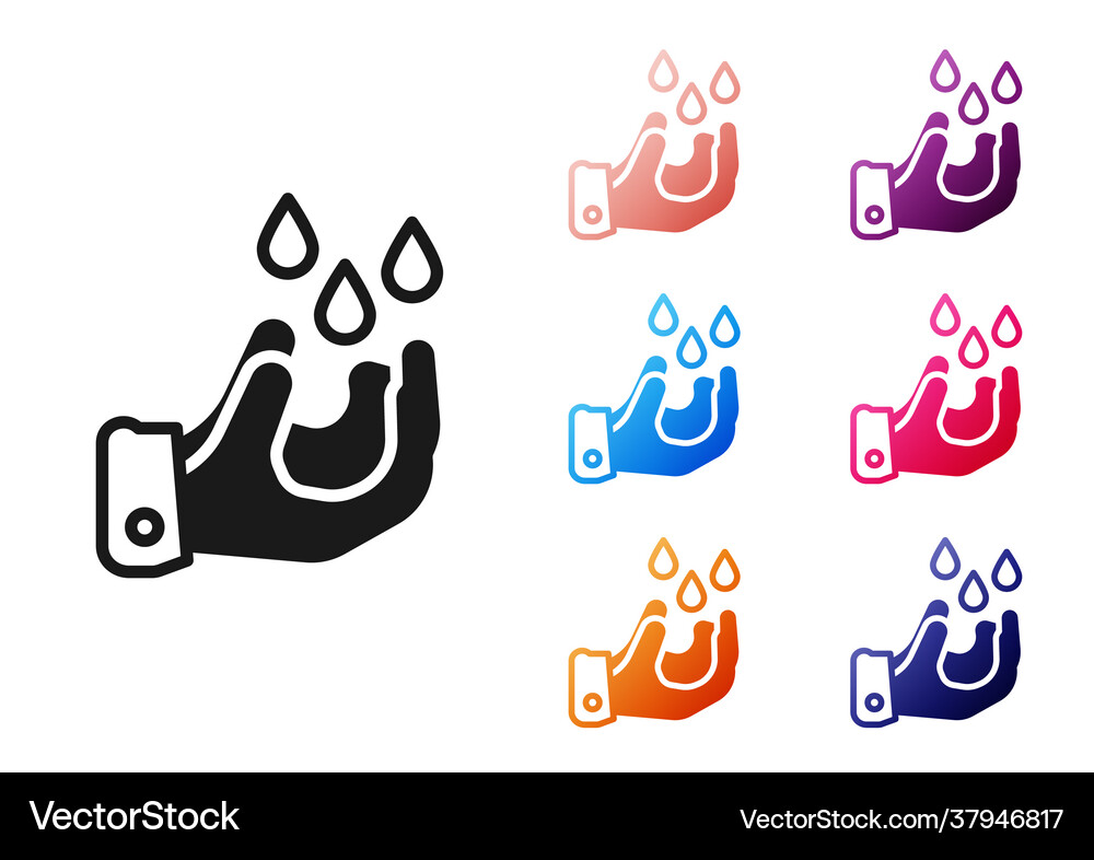 Black wudhu icon isolated on white background Vector Image