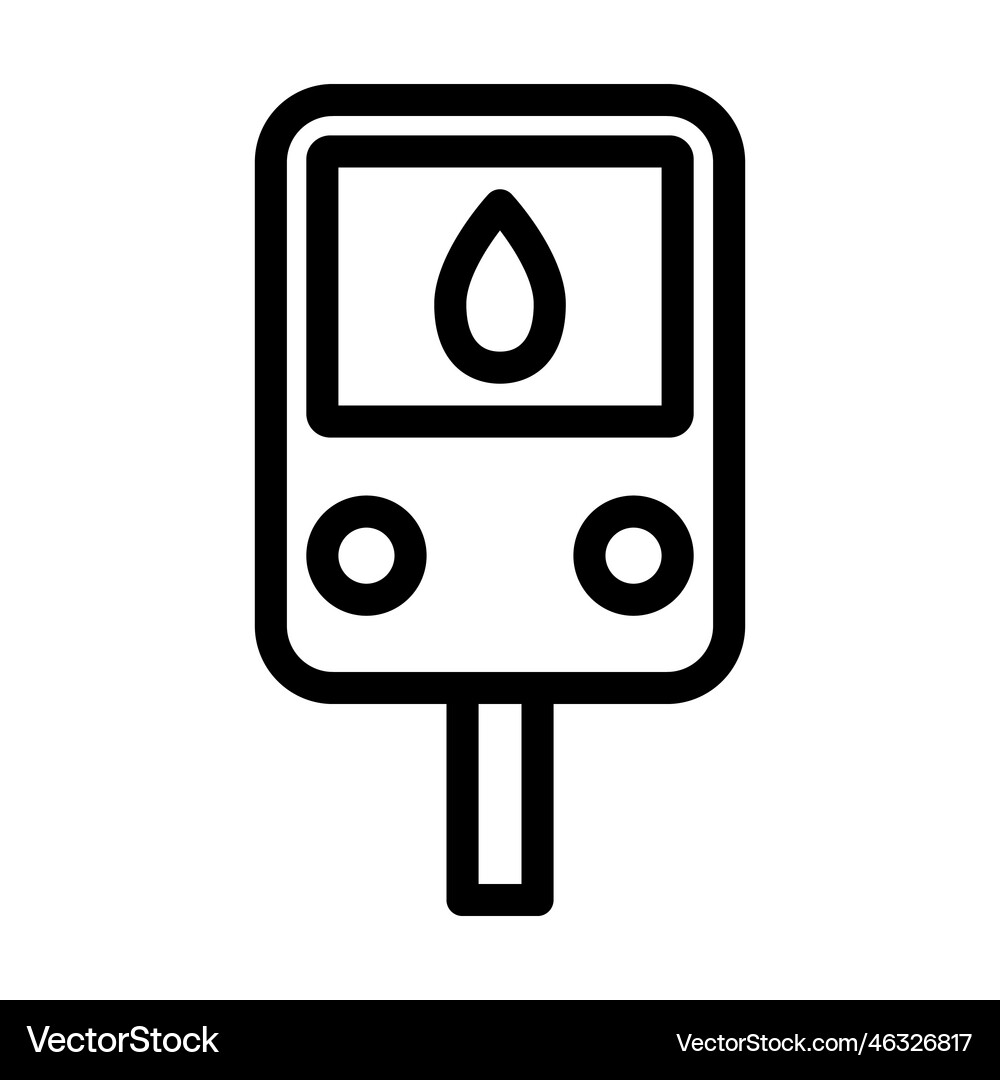Diabetes thick line icon for personal Royalty Free Vector