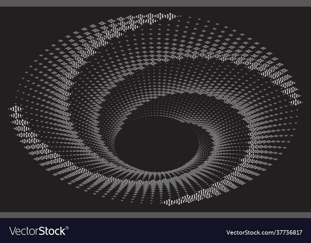 Dotted halftone spiral pattern or texture Vector Image