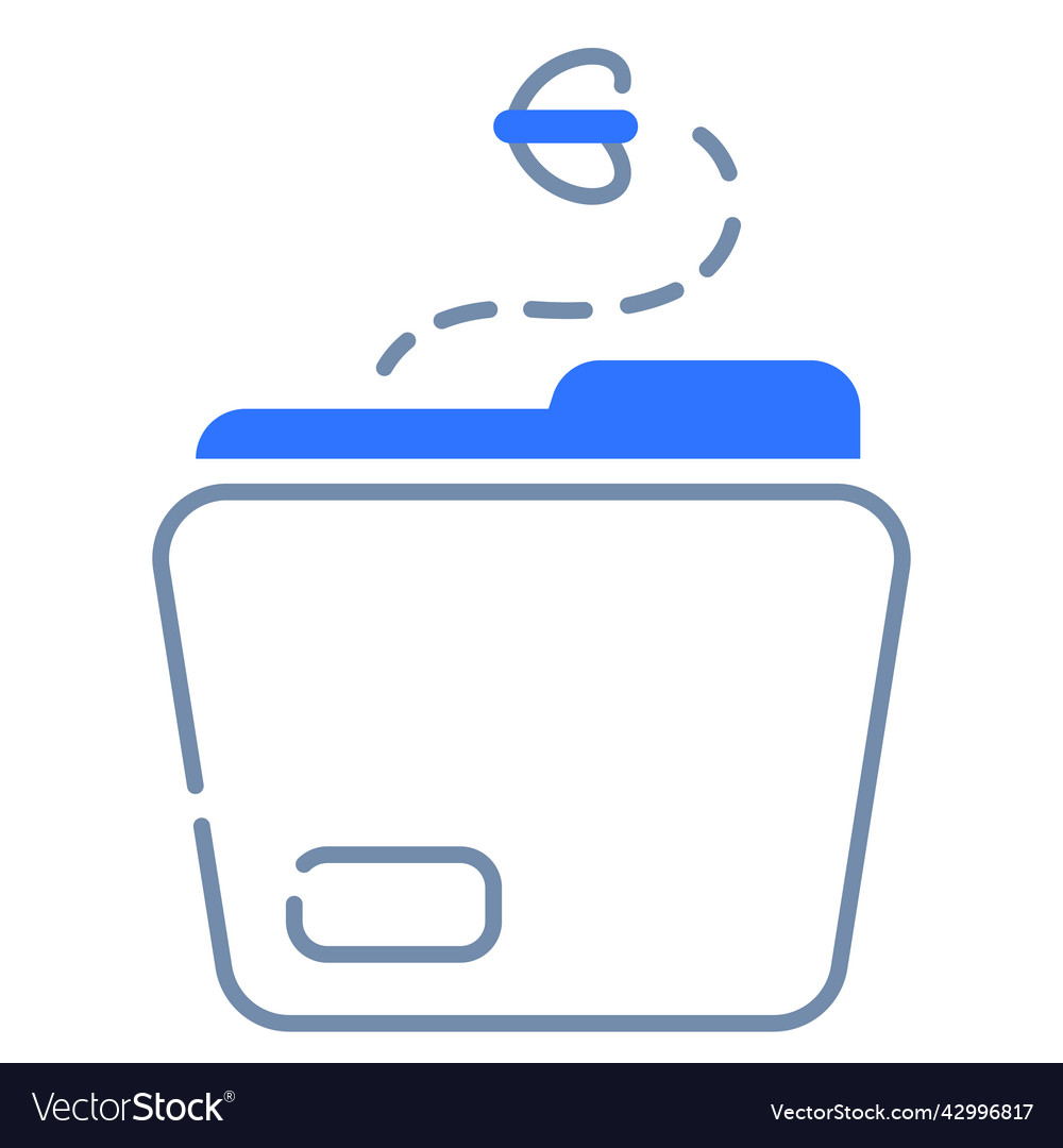 Folder empty state single isolated icon Royalty Free Vector