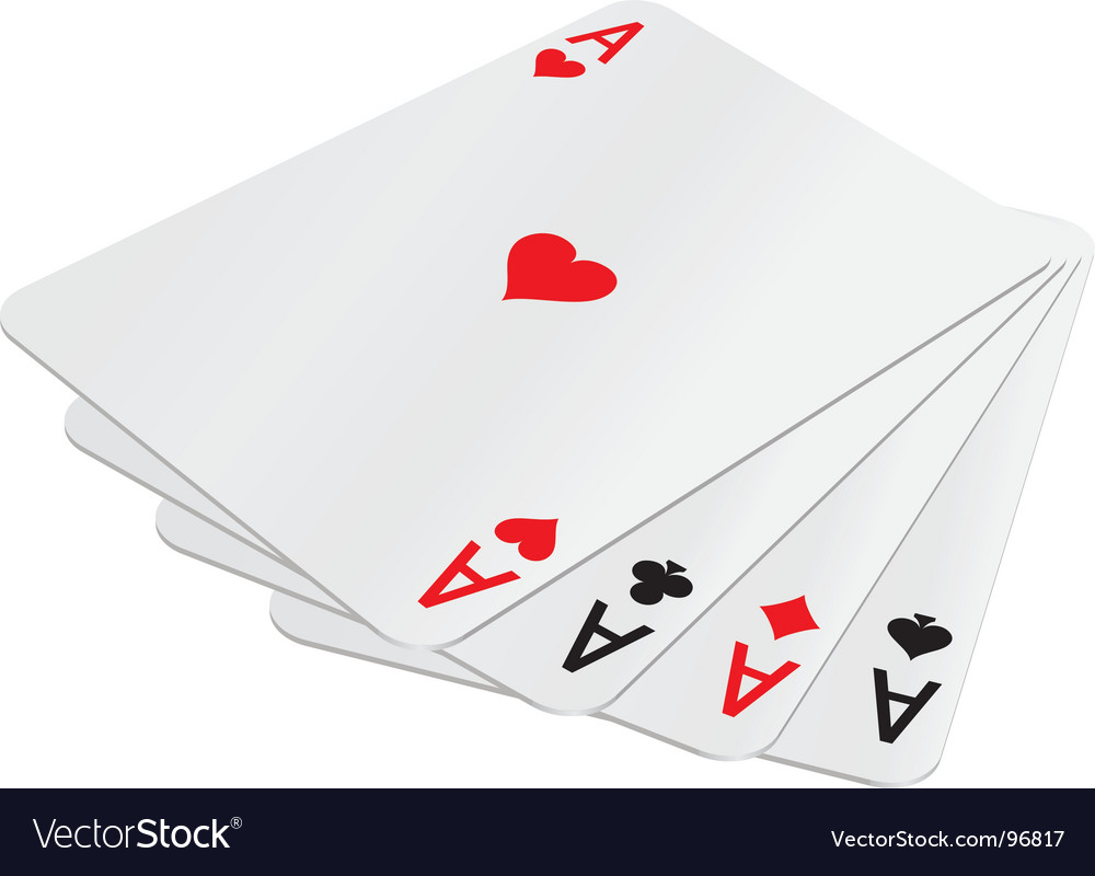 Four aces Royalty Free Vector Image - VectorStock
