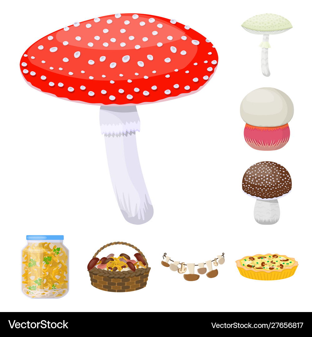 Fungus and food sign Royalty Free Vector Image
