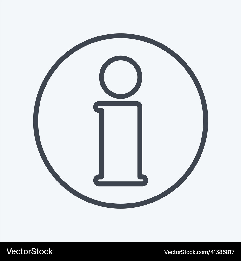 Icon information - line style - simple editable Vector Image