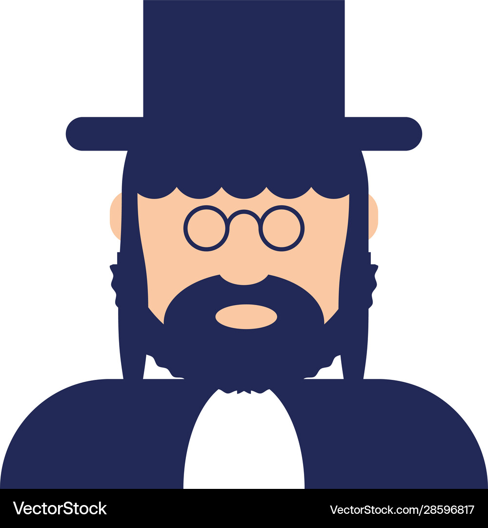 Isolated jewish man design Royalty Free Vector Image